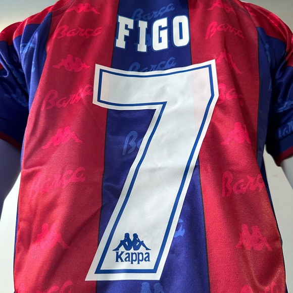 Kappa | Shirts | Luis Figo Fc Barcelona New Mens Retro Vintage Soccer ...
